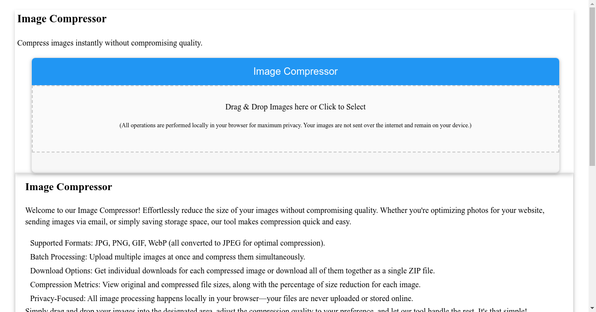 Free Image Compressor Online