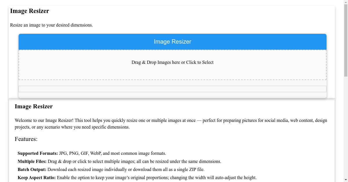 Free Image Resizer