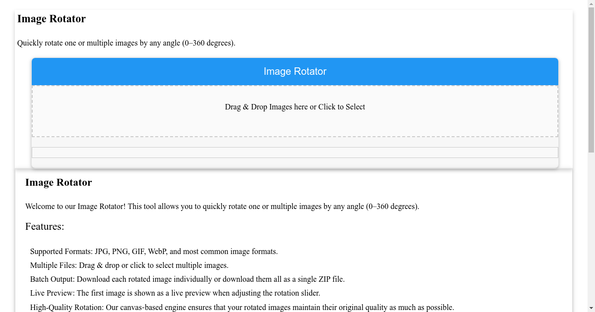 Free Image Rotator