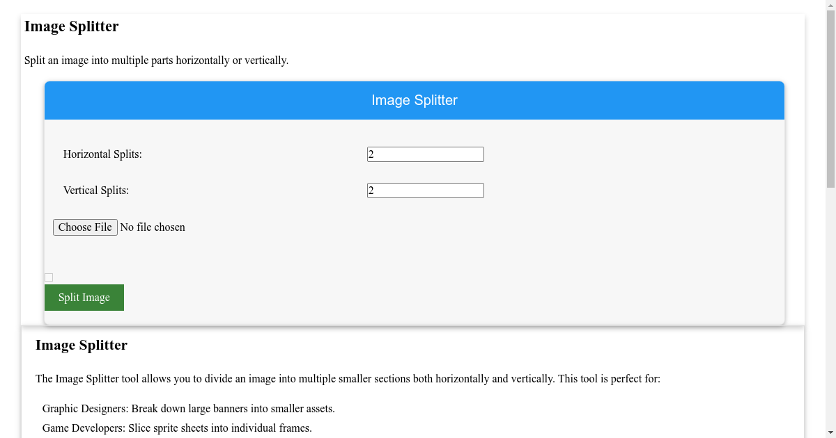 Free Image Splitter