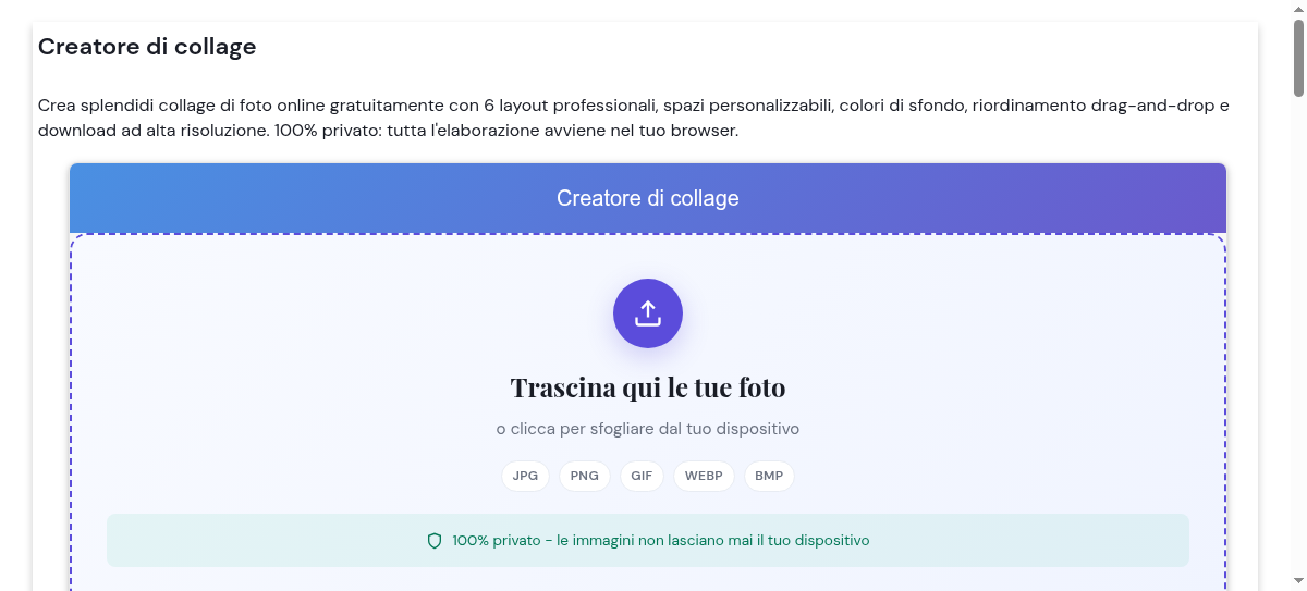 Creatore di collage online gratuito - Crea splendidi collage di foto