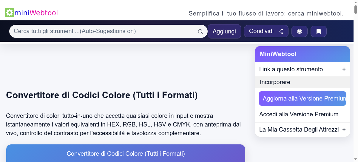 Convertitore di Codici Colore (Tutti i Formati) - Converti HEX, RGB ...