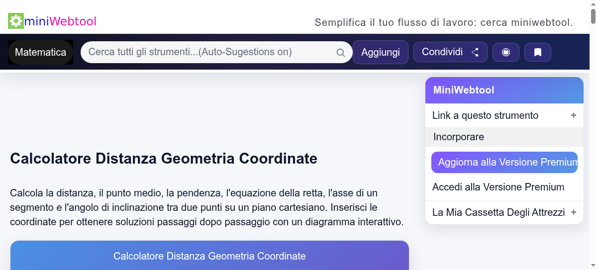 Calcolatore Distanza Geometria Coordinate - Distanza, Punto Medio ...