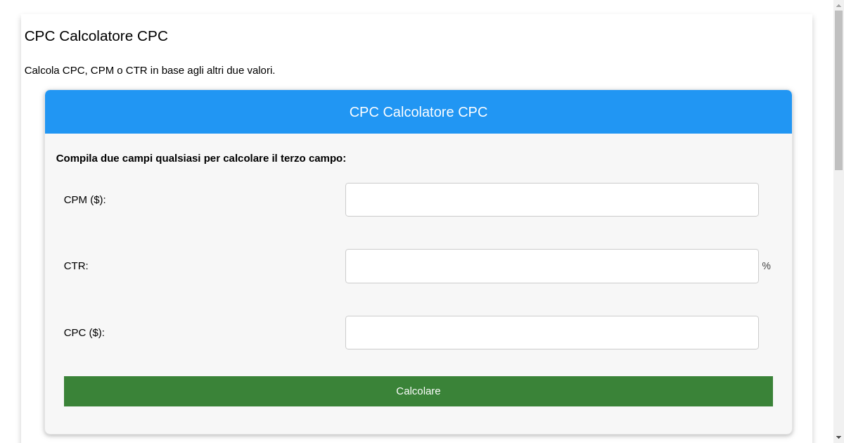 CPC Calcolatore CPC