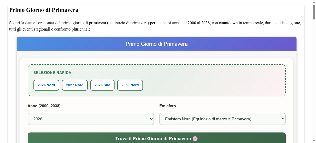 Primo Giorno di Primavera