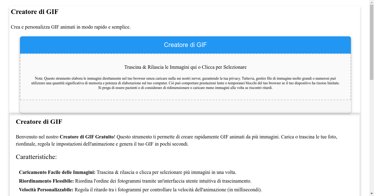 Creatore di GIF Gratuito