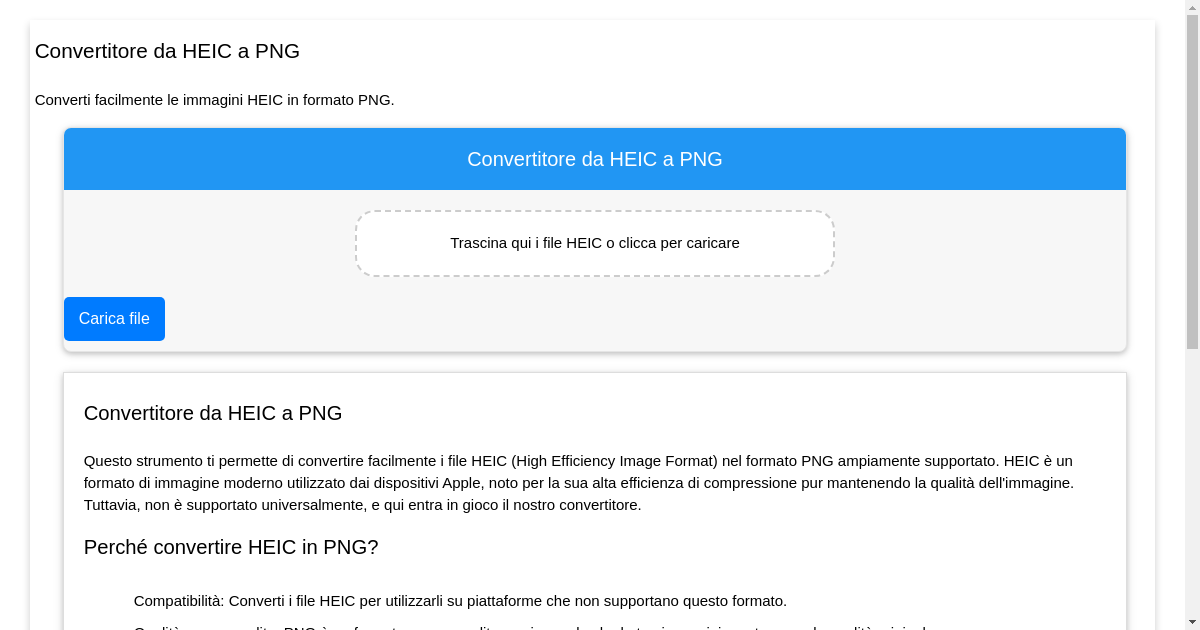 Convertitore da HEIC a PNG