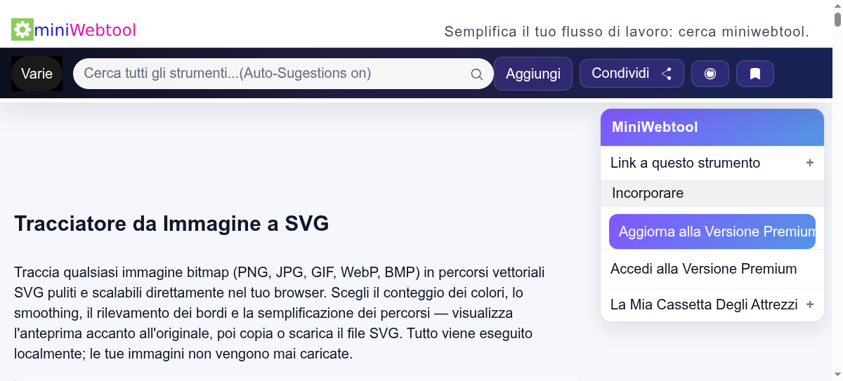 Tracciatore da Immagine a SVG - Converti Bitmap PNG/JPG in Vettori SVG ...