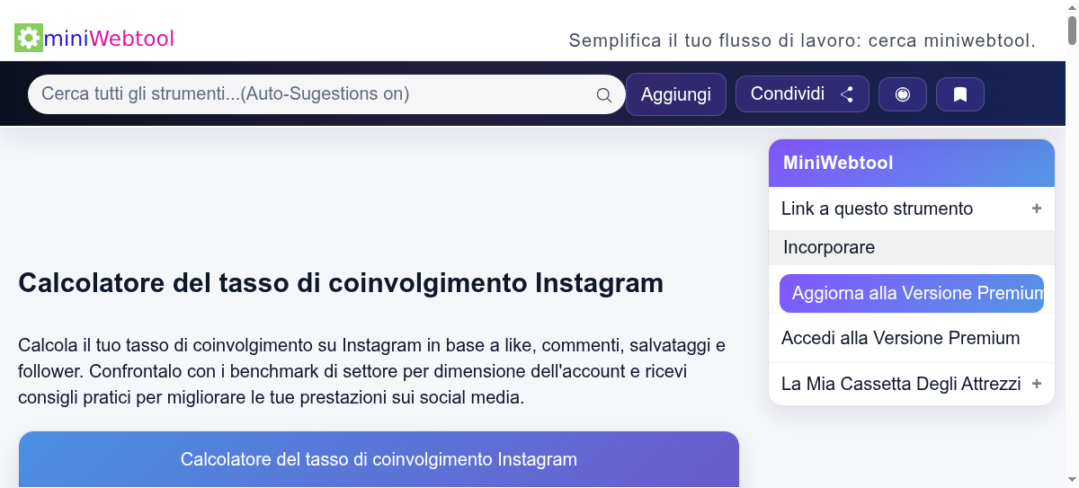 Calcolatore del tasso di coinvolgimento Instagram - Analizza Like ...