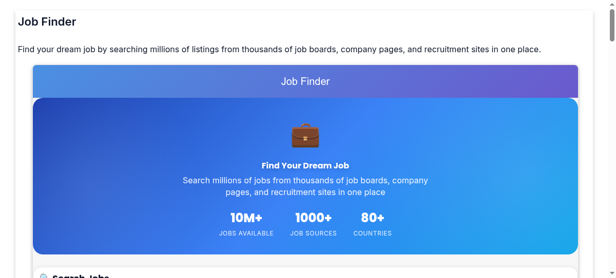 Job Finder - Search for Jobs Across Multiple Job Boards