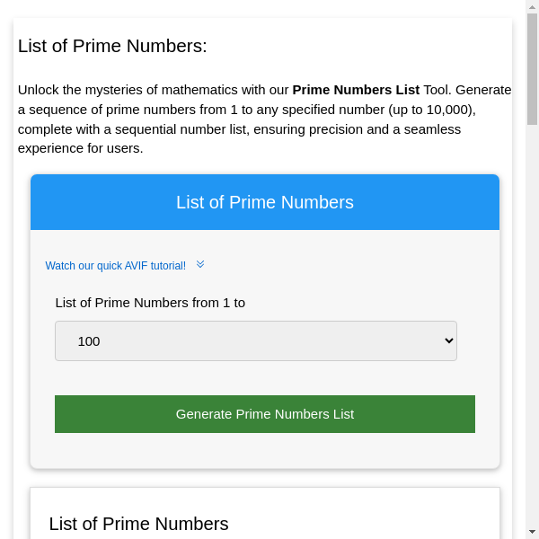 List Of Prime Numbers From 1 To 10000 - Infoupdate.org