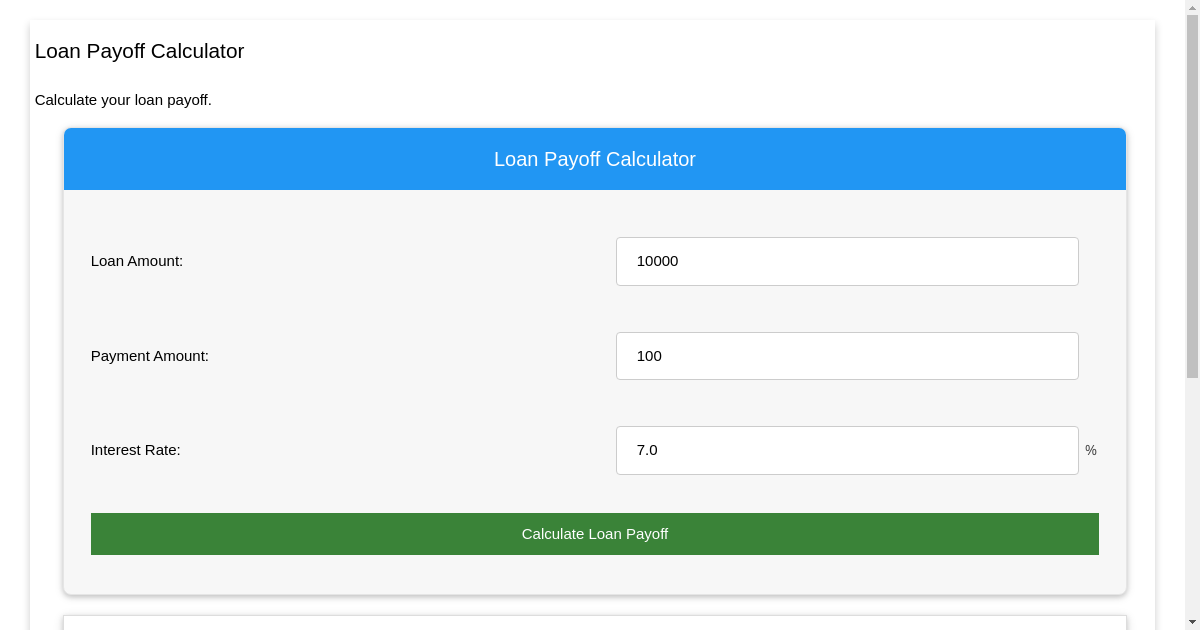 Loan Payoff Calculator - How long will it take to pay off my loan?
