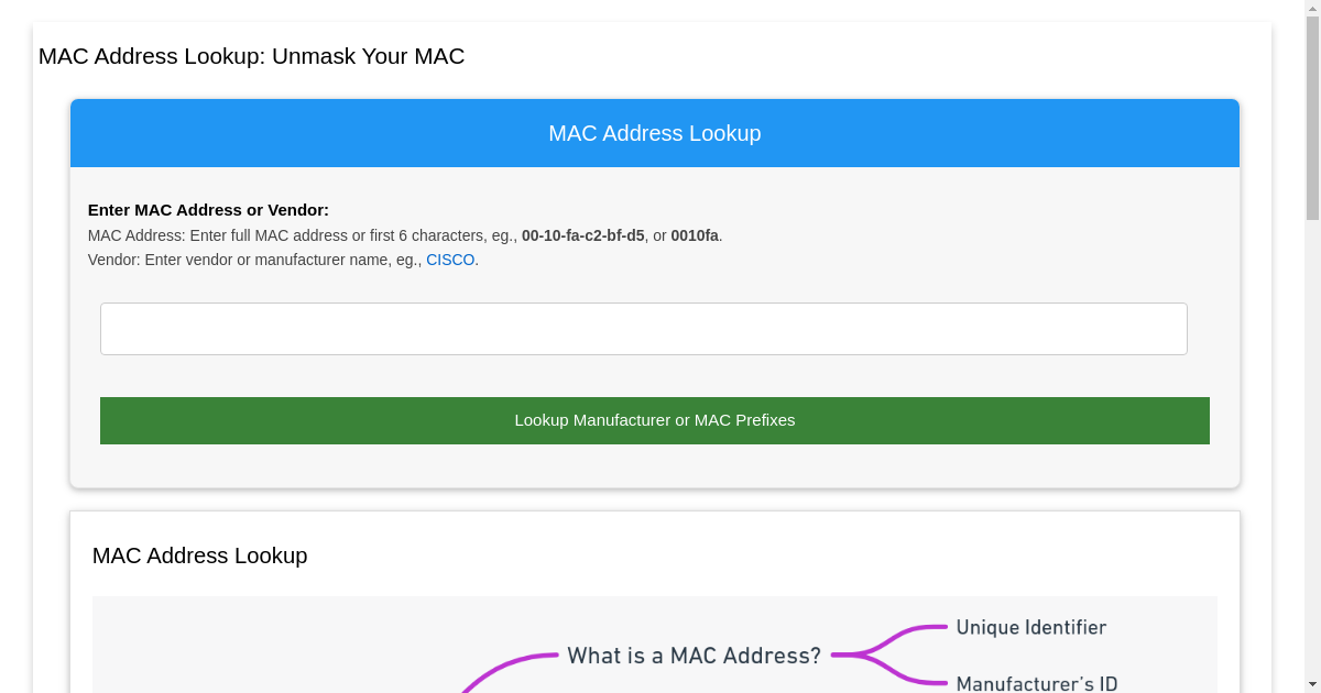 MAC Address Lookup: Unmask Your MAC