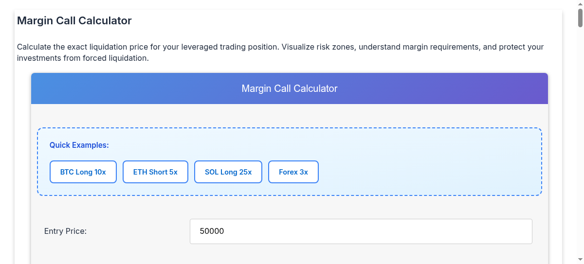 Margin Call Calculator - Calculate Liquidation Price for Leveraged ...