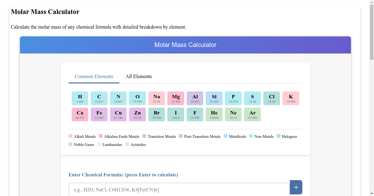 Free Molar Mass Calculator (Step-by-Step)