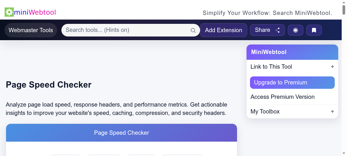 Page Speed Checker - Analyze Website Performance & Load Time