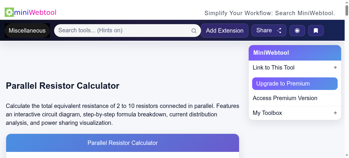 Parallel Resistor Calculator - Find Equivalent Resistance of Parallel ...
