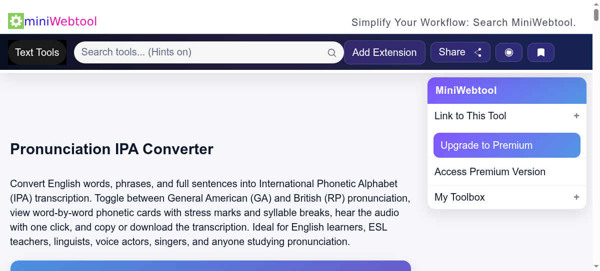 Pronunciation IPA Converter - English Word to IPA Phonetic Transcription