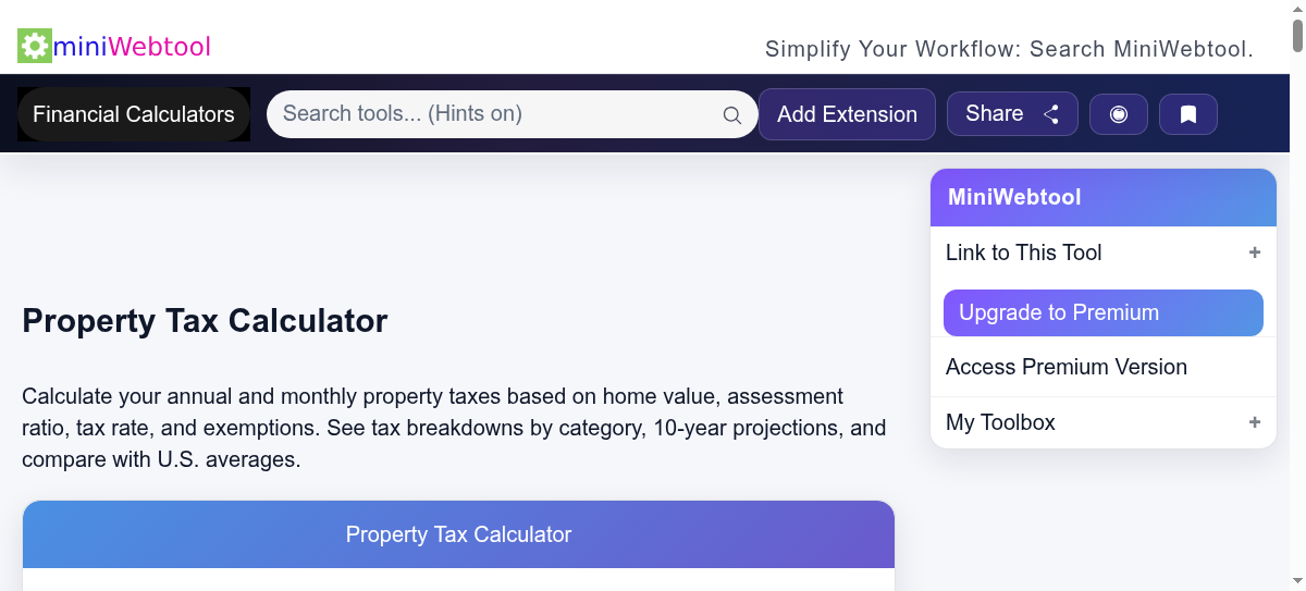 Property Tax Calculator - Estimate Your Annual Property Taxes