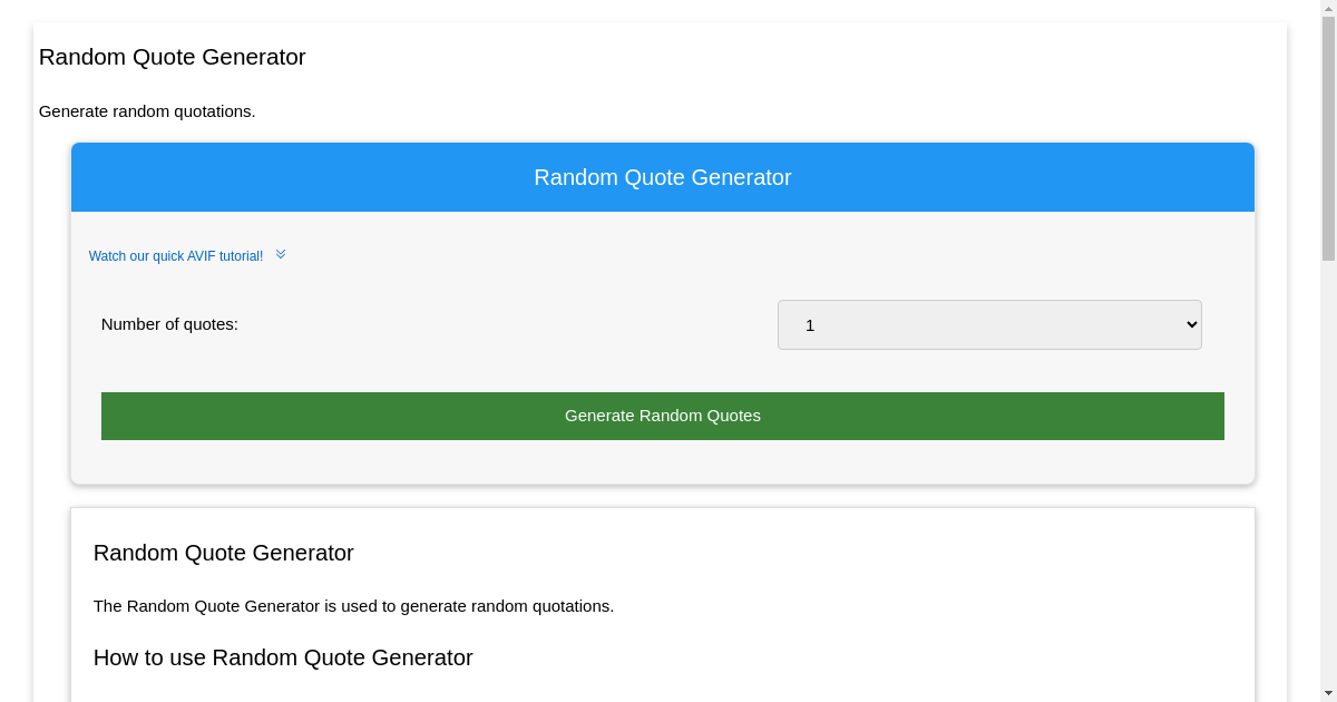 Random Quote Generator - Generate Random Quotations