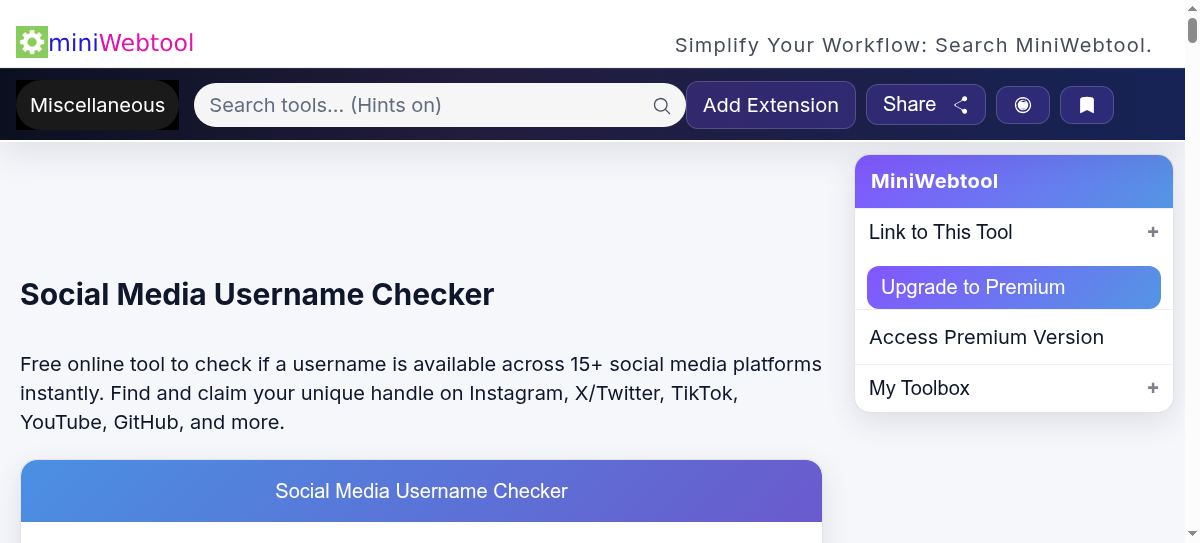 Social Media Username Checker - Check Username Availability Across ...
