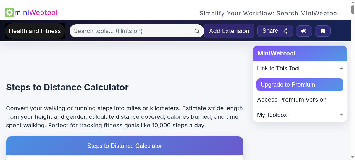 Steps to Distance Calculator - Convert Steps to Miles or Kilometers