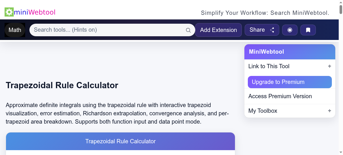 Trapezoidal Rule Calculator - Approximate Integrals with Step-by-Step ...