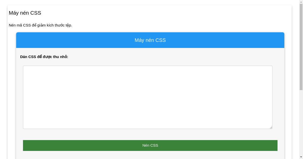 CSS Compressor - Nén CSS
