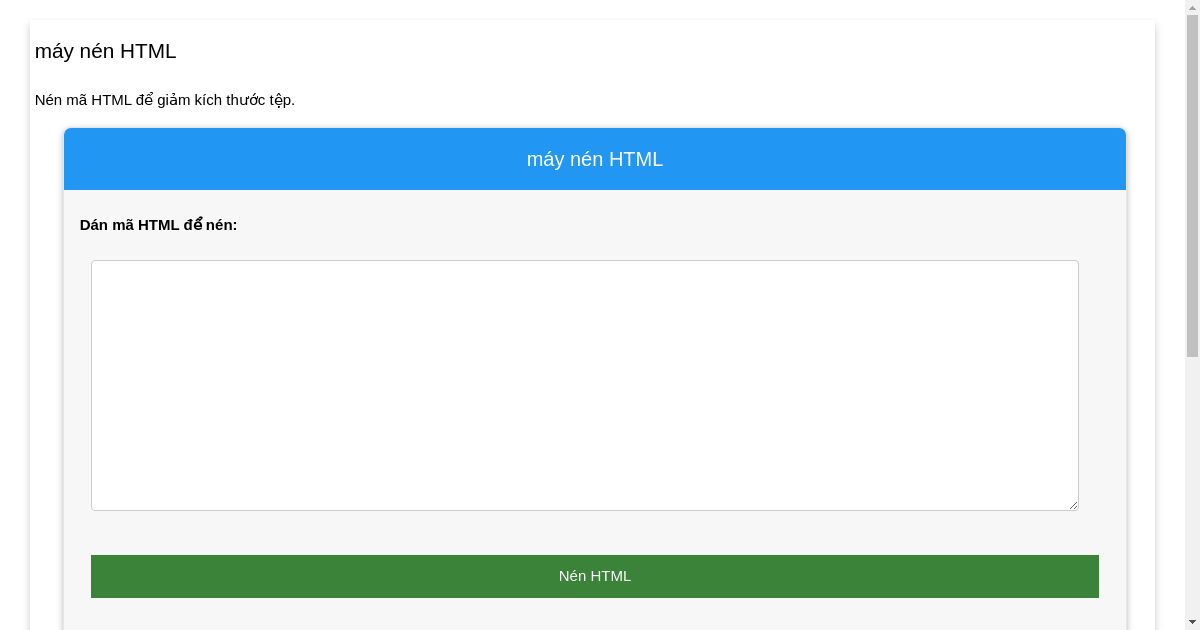 HTML Compressor - Nén HTML