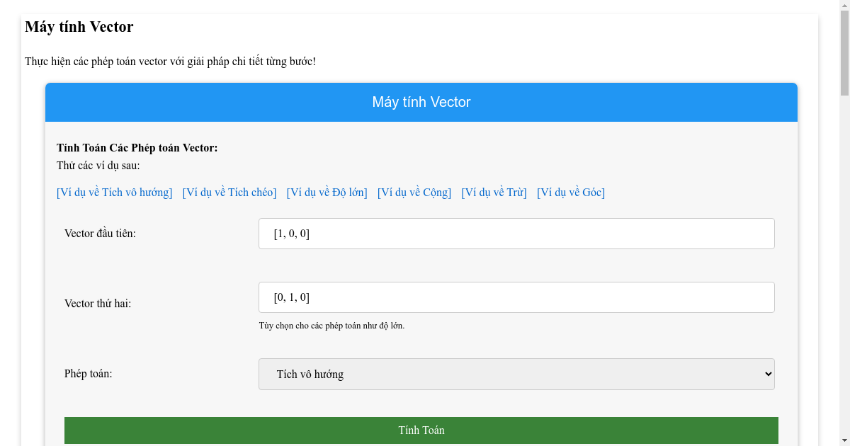Máy tính Vector với Giải pháp Bước-đầu-đầu