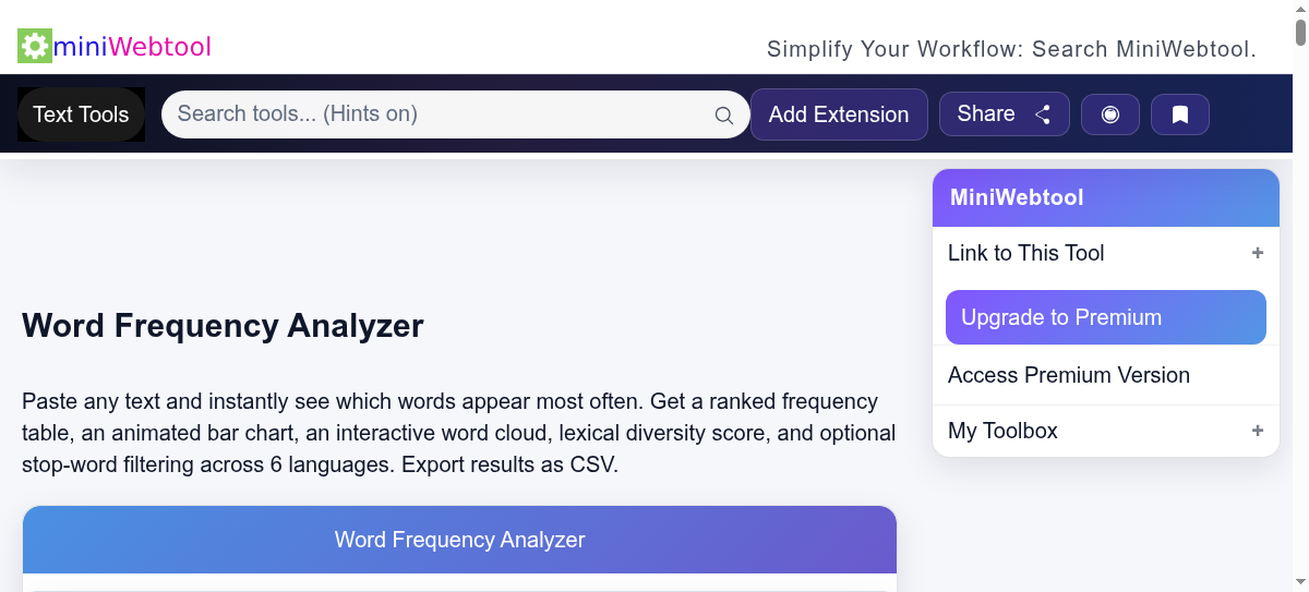 Word Frequency Analyzer - Count Word Frequency, Rank Top Words ...